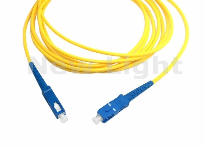 3 Meter SC TO SC Fiber Patch Cord, Simplex Single Mode Serat Pelompat ...