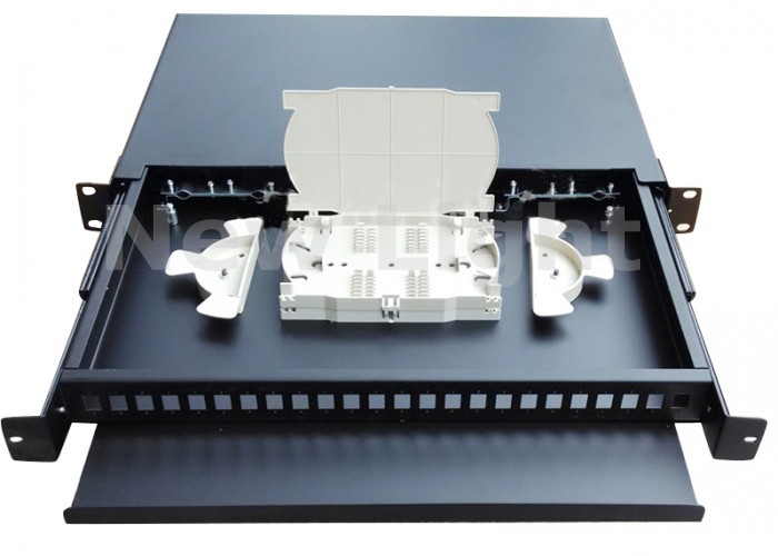 Pemasangan Rak Panel Patch Serat Optik 19 Inci 24 Port