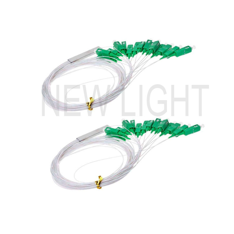 Ft SC APC 1X2 FBT PLC Fiber Optic Splitter Rasio Perpecahan 50/50 ...